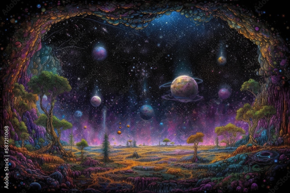 Inner Galaxy: An image of a vast, swirling galaxy within a person's ...