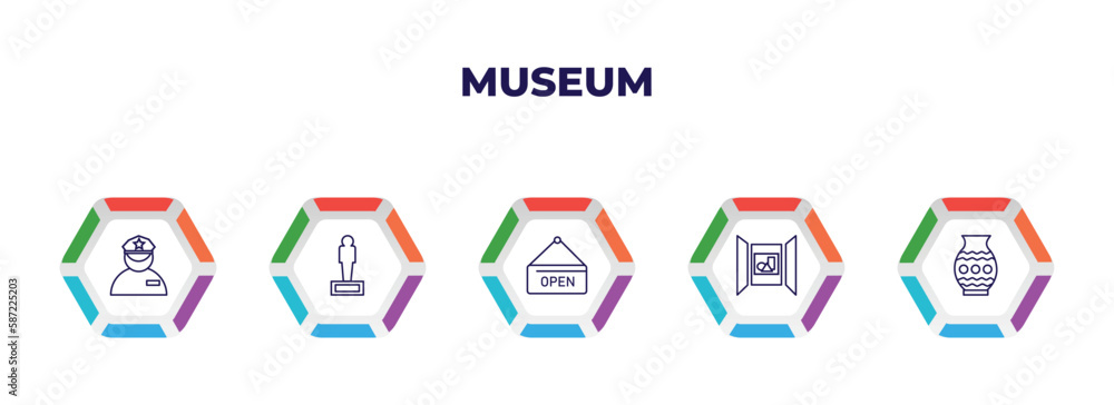 editable outline icons with infographic template. infographic for ...