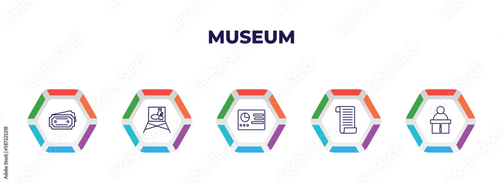 editable outline icons with infographic template. infographic for ...