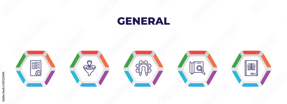 editable outline icons with infographic template. infographic for ...