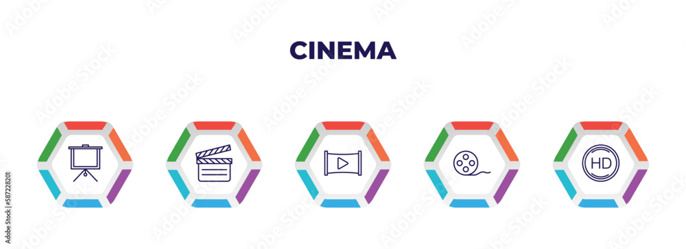 editable outline icons with infographic template. infographic for ...