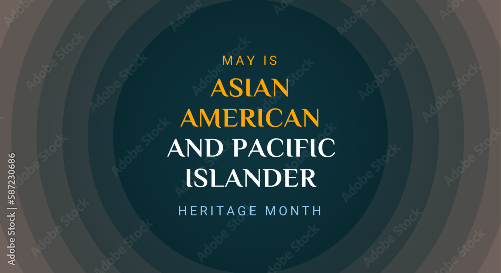 Asian American and Pacific Islander Heritage Month. Vector banner for ...
