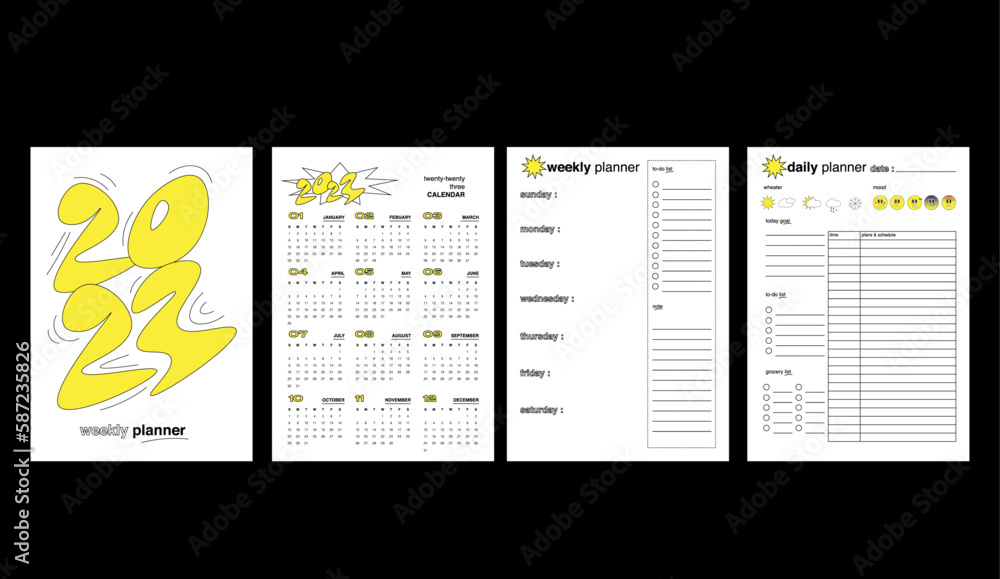 2023 Calendar and Collection of the holiday, daily, holiday planners ...