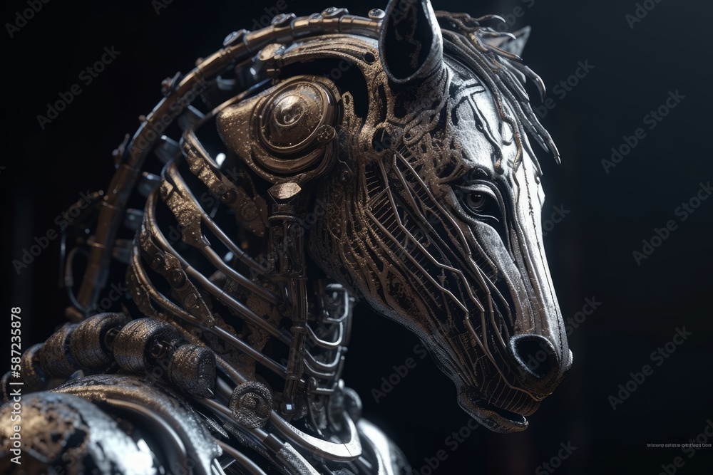 Zebra Robot in 3D: Highly Detailed Sculpture of Dragon, Lion, and Thai ...