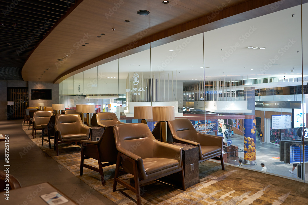 KUALA LUMPUR, MALAYSIA - CIRCA MARCH, 2023: interior shot of Plaza ...