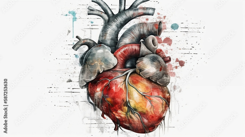The anatomical human heart is a complex organ that pumps blood ...