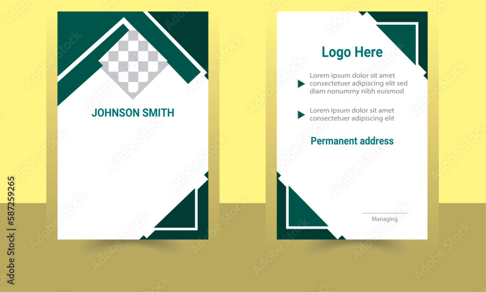 Company presentation card. Vector business card template. Visiting ...