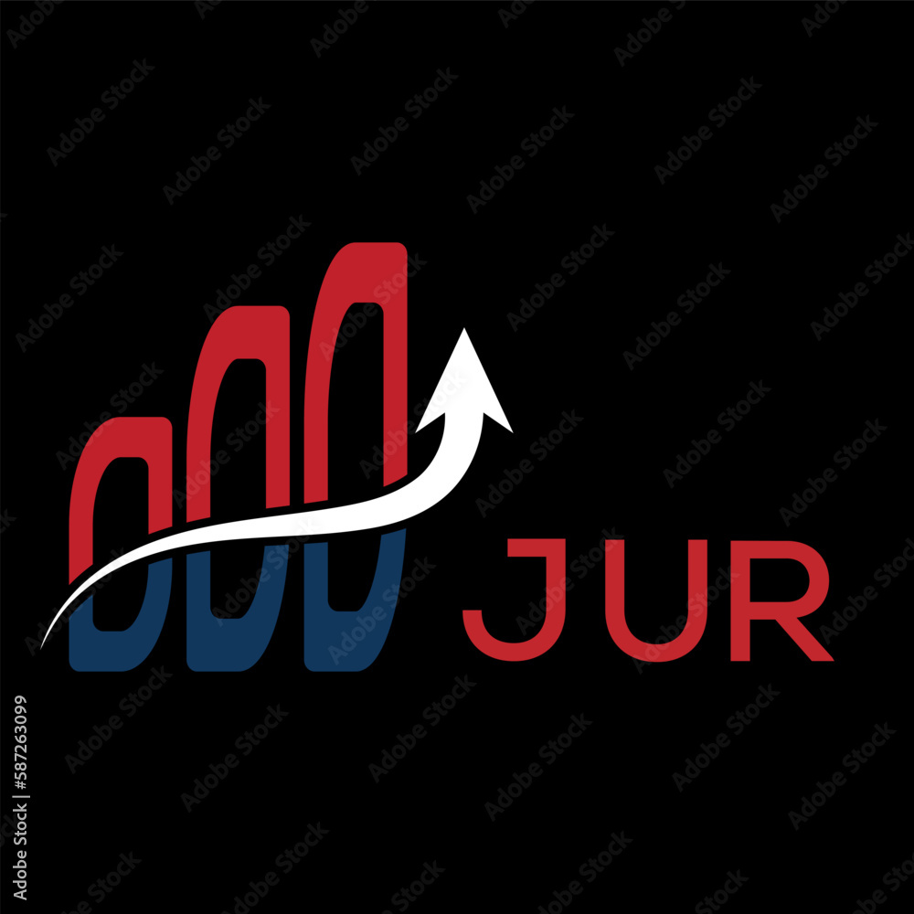 JUR letter logo. JUR Red and Blue Shield Emblem Logo Template. JUR ...