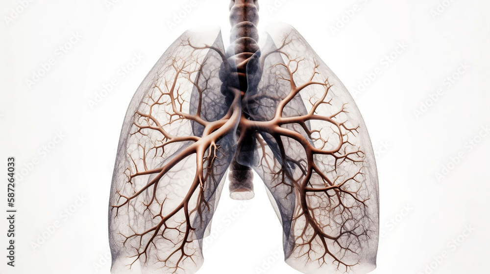 The anatomical human lung is a pair of organs that facilitate the ...