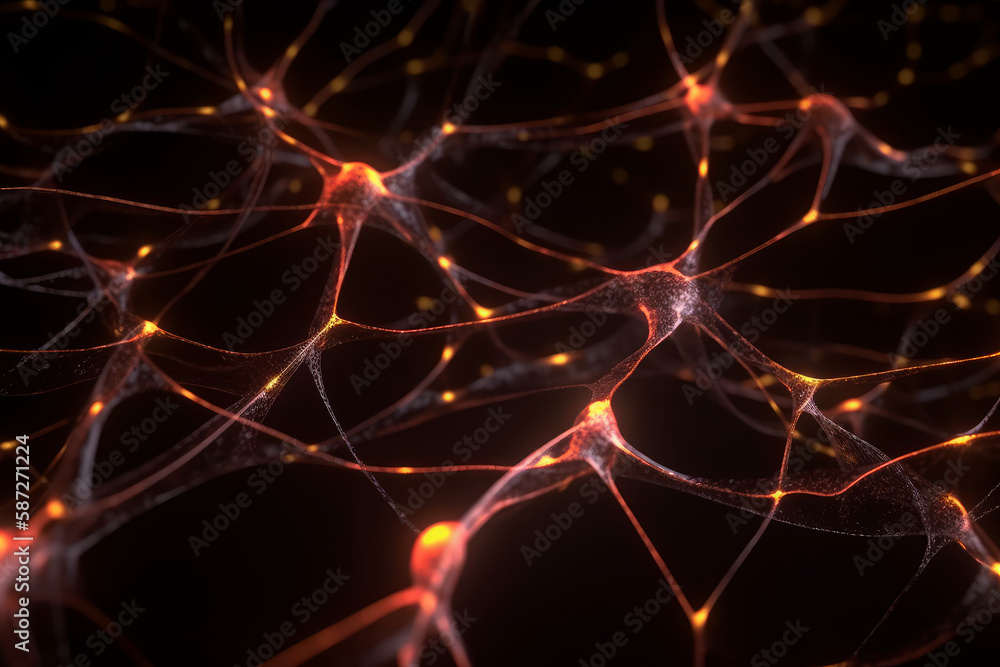 Concept of a glowing neural network, globally connected world, Cloud ...