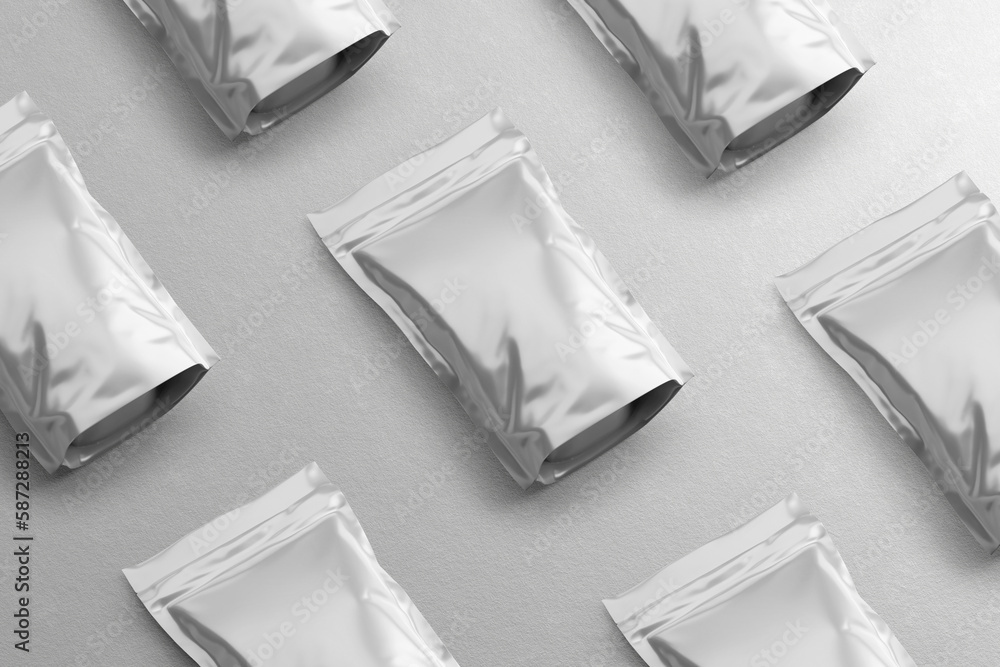 3D Render of Doypack / Pouch Packaging for Mockup Stock Illustration ...