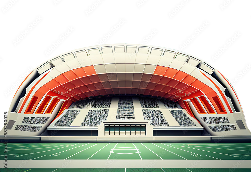 3D stadium building. Modern sports Soccer or football arena, isolated ...