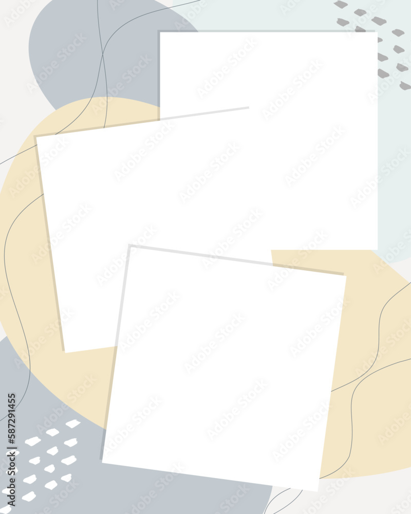 Template abstract boho style photobook social stories layout, banner ...