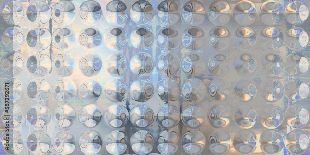 Seamless iridescent silver holographic chrome foil vaporwave background ...