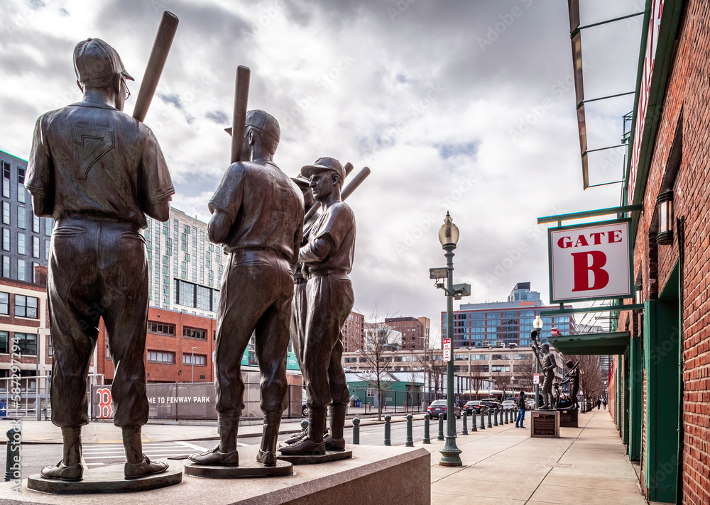 View of the historic architecture of the Fenway Park Stadium in Boston ...