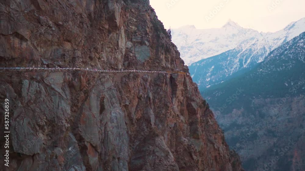 Road of Kalpa with dangerous trench known as Kalpa Suicide point ...