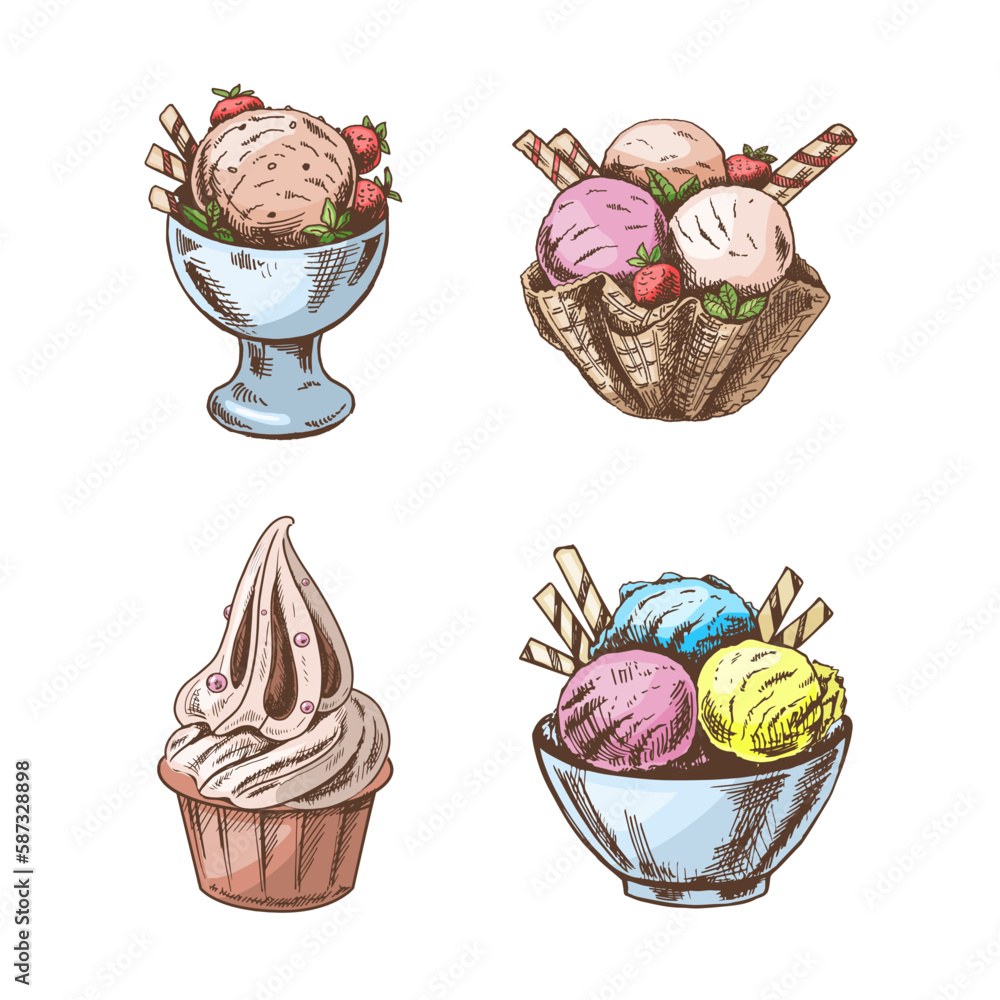 Vintage Ice Cream Clip Art