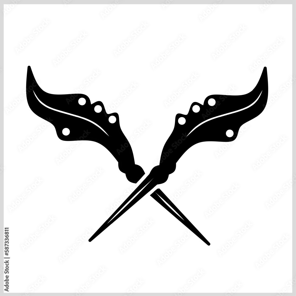 Kujang icon, Iconic traditional Weapon From West Java, Indonesia ...