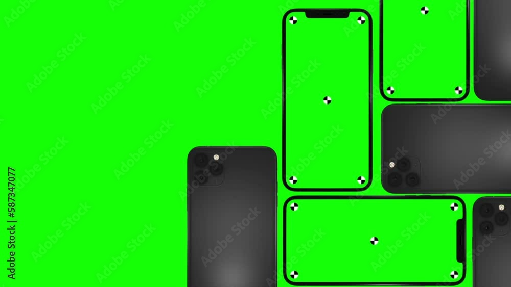 Group of Phone Blanks lying on neutral Light background (Flat lay ...