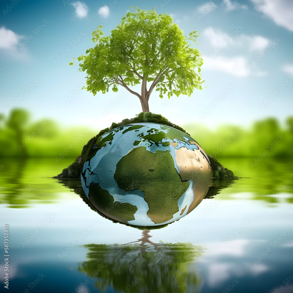 Generete ai ilustrations, world environment day, respect nature ...