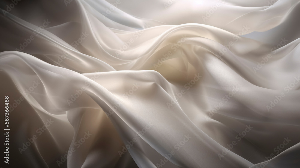 Elegant, transparent, translucent and smooth silk or satin luxury cloth ...