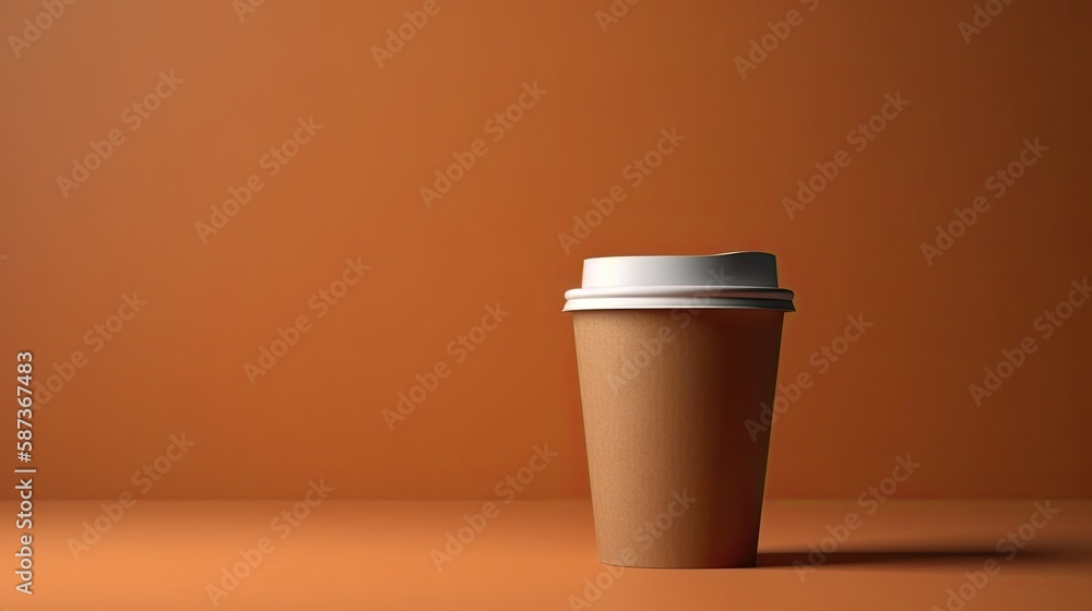 paper cup of coffee with copy space background, Mockup paper coffee ...