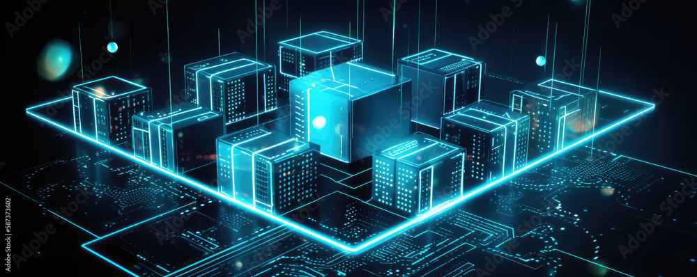 Infrastructure, new technology, management cloud computing illustration ...