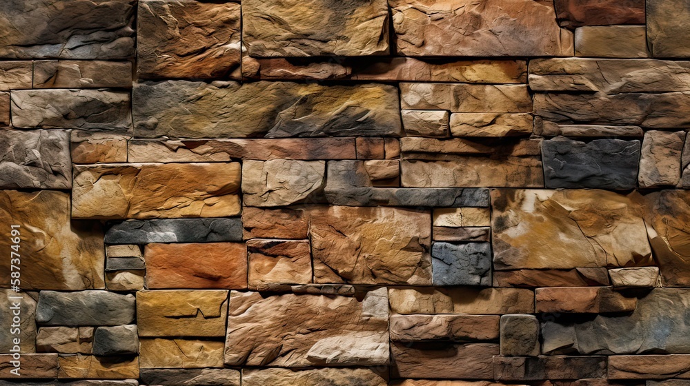 ภาพประกอบสต็อก Stoneware cladding wall with stone effect. Veneer ...