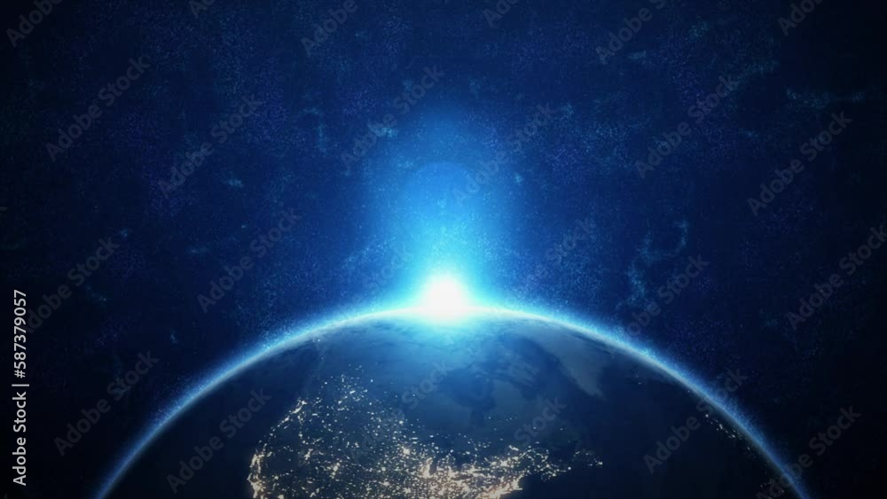 Vidéo Stock Earth from space. 4K rotating animation. Orbiting planet ...