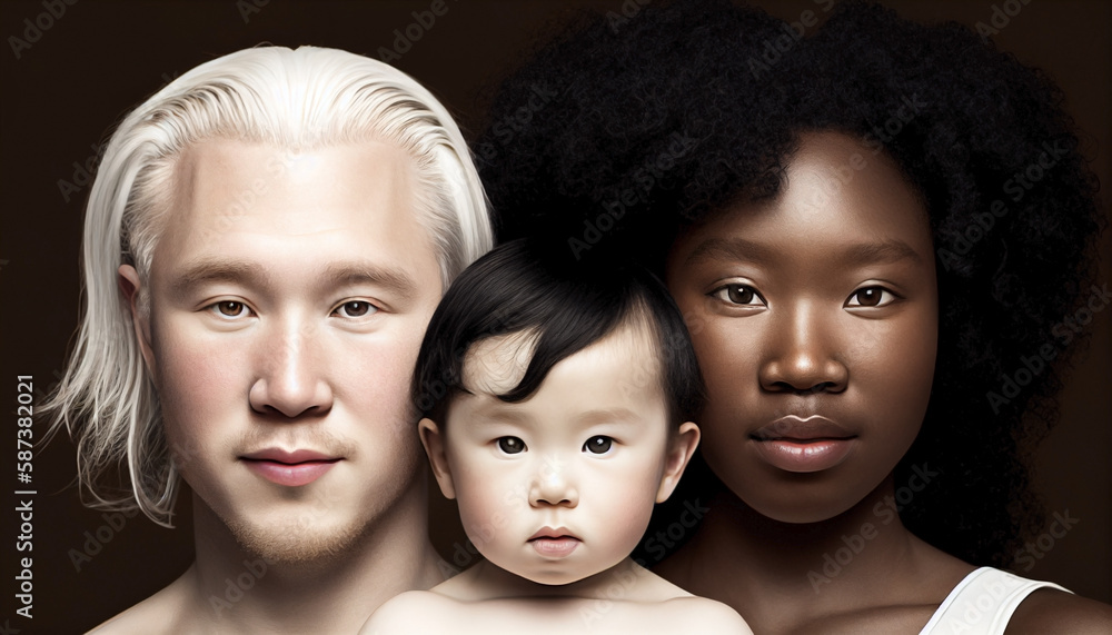 diverse family of different racial backgrounds with one child afroasian ...