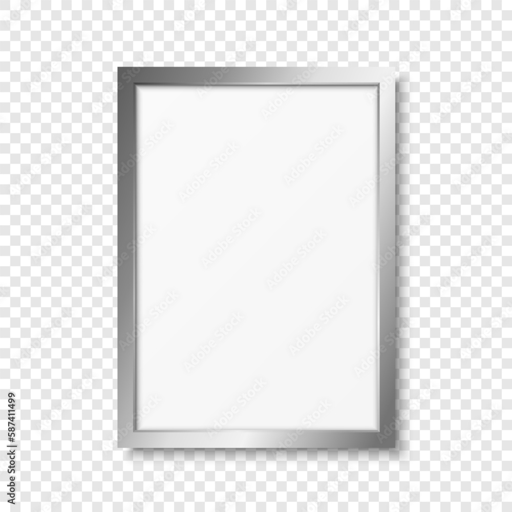 Vector 3d Realistic Gray Metal, Silver, Steel or Chrome Decorative ...