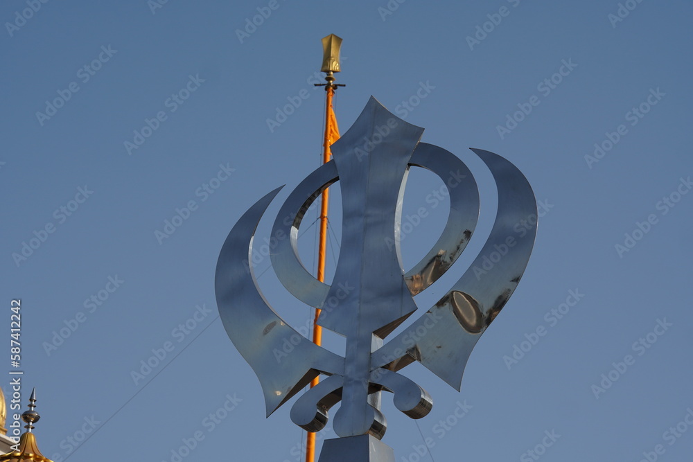 The Khanda the symbol of the Sikh faith which attained its current form ...