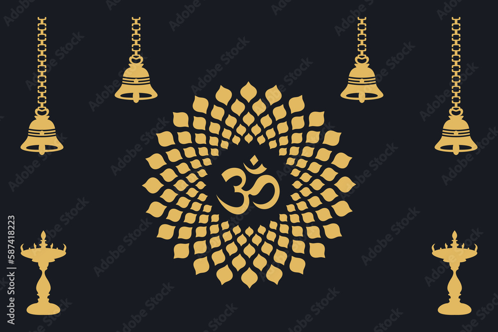 Om Jali design used for temples, Mandir. Om acrylic jali, corian jali ...