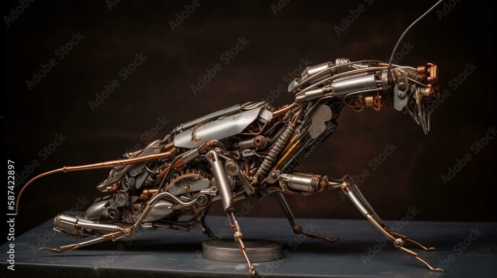 Photo & Art Print An angular praying mantis with sharp, articulated ...