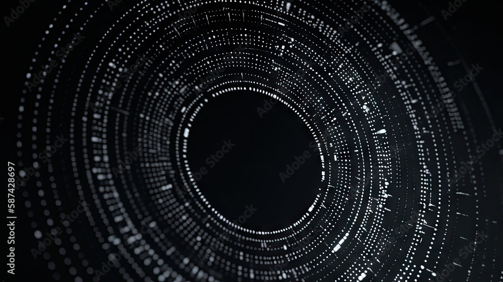 3D render illustration. Made by AI Midjourney. futuristic circle dot ...