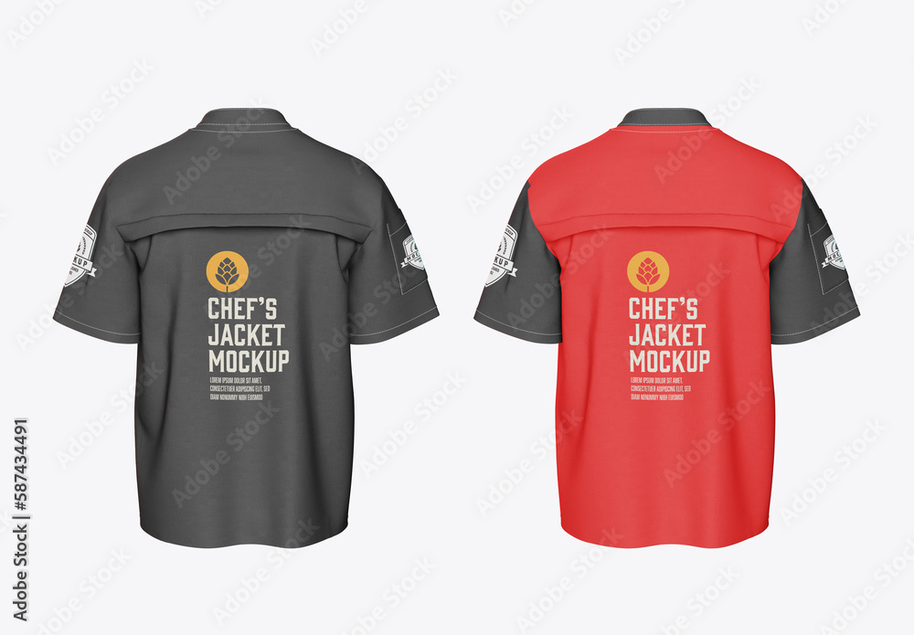 Men's Chef's Jacket Mockup Stock Template | Adobe Stock