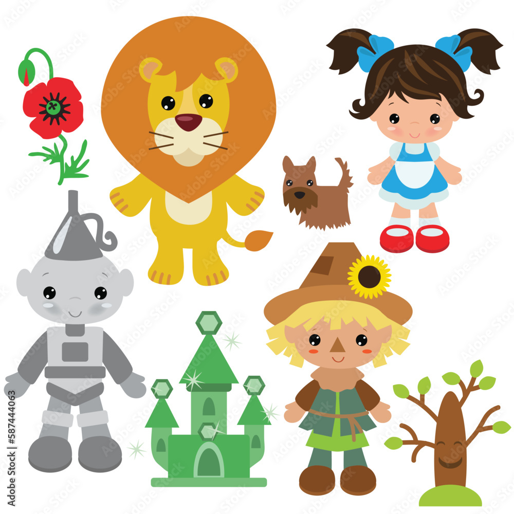 Fairy Tale Characters Set Vector Cartoon Illustration Stock Vector