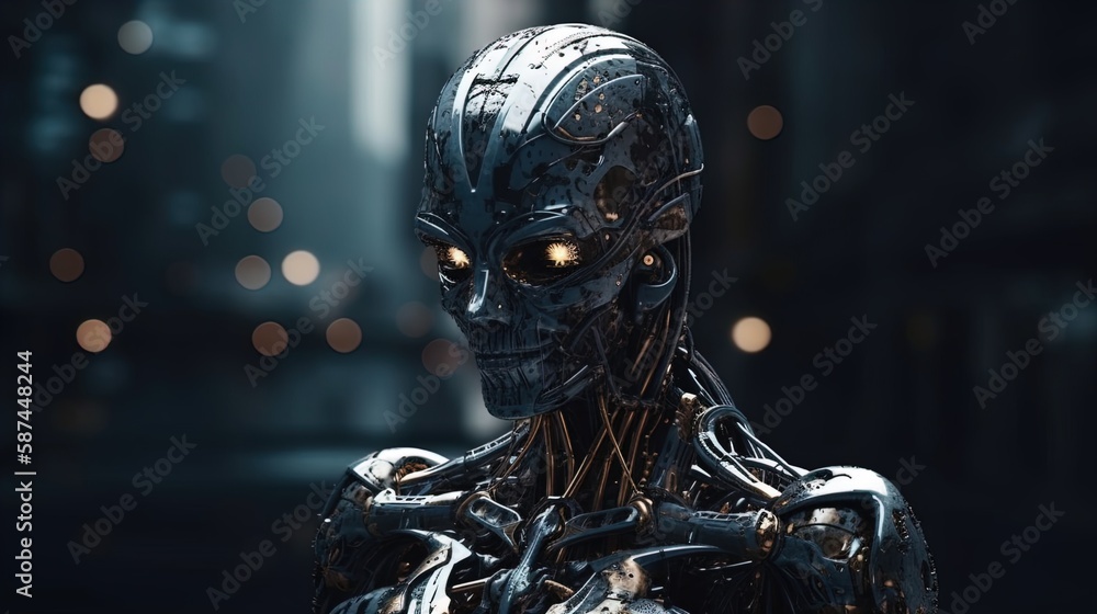 ภาพประกอบสต็อก World Under Siege: The Conquest of Evil AI in 8K created ...