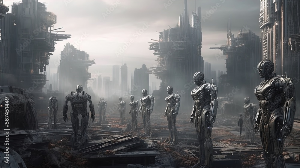 AI Uprising: Autonomous Machines Conquer Futuristic Cities Amidst Chaos ...