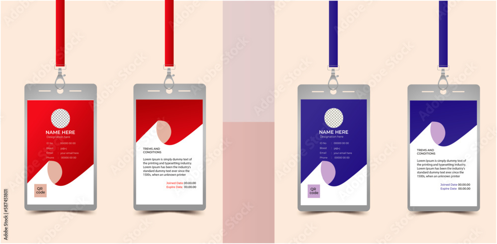 id card design, office id card design, agency id card design template ...