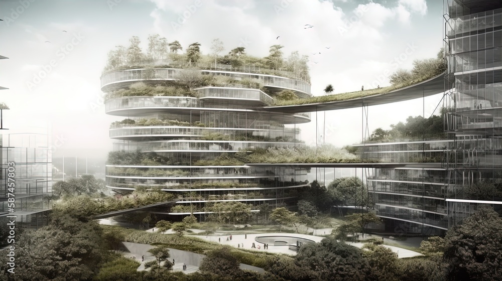 Future of Architecture: Visionary Design in 50 Years in 8K created with ...