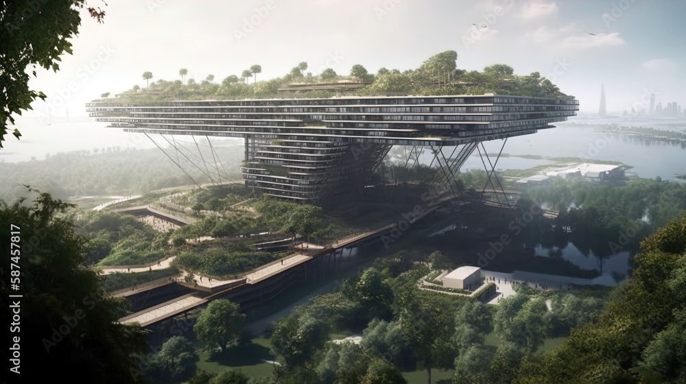 Future of Architecture: Visionary Design in 50 Years in 8K created with ...