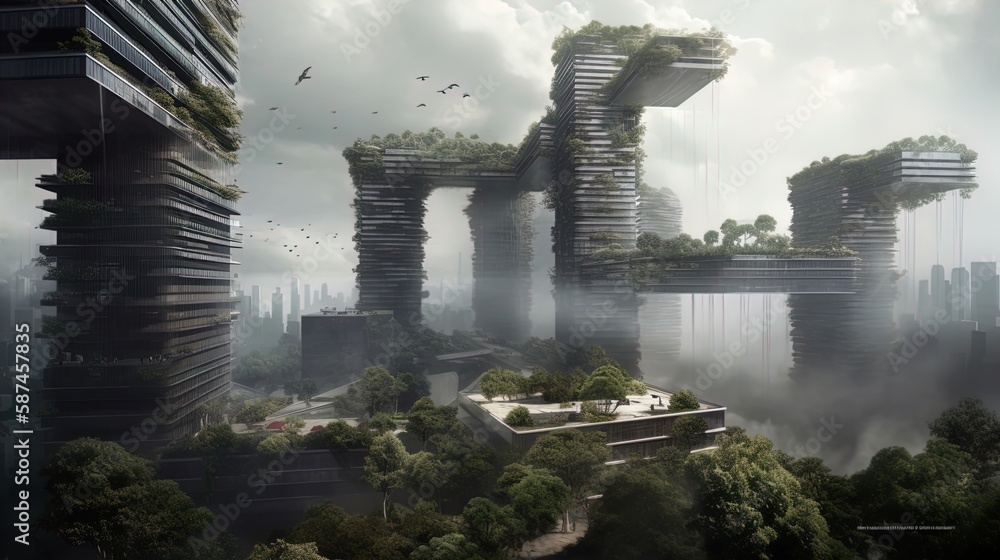Future of Architecture: Visionary Design in 50 Years in 8K created with ...