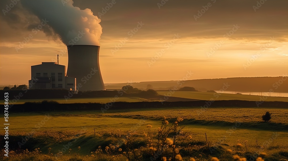 Nuclear Power Plant: Advanced Energy Production in 8K created with ...