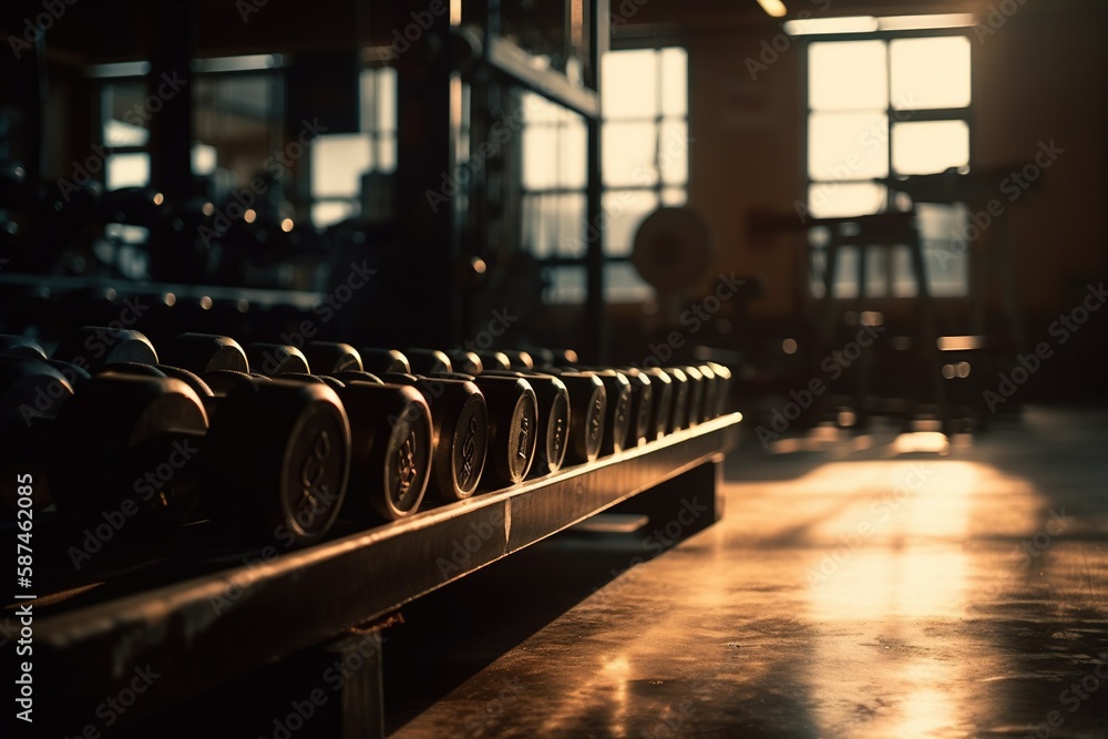 Equipment And Machines At The Modern Gym Room Fitness Center. interior ...