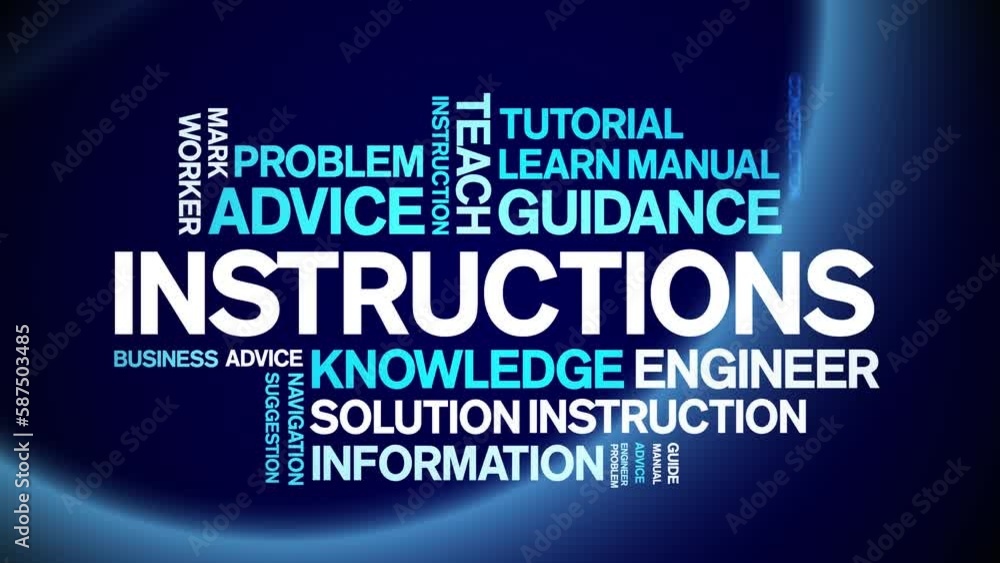 instructions animated tag word cloud;text design animation kinetic ...