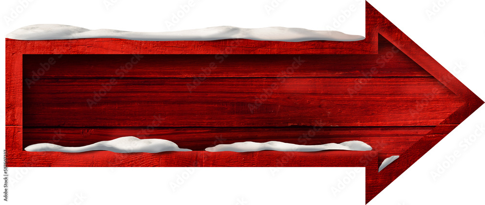 Snow on arrow signboard Stock Illustration | Adobe Stock