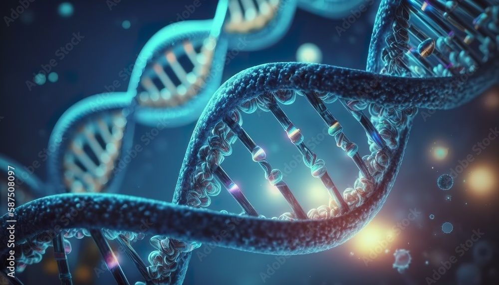 Evolution of human DNA . Creative illustration. (Ai Generate) Stock ...