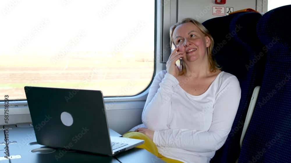Cinematic Shot of Successful Business Woman Sending E.mails and Working ...
