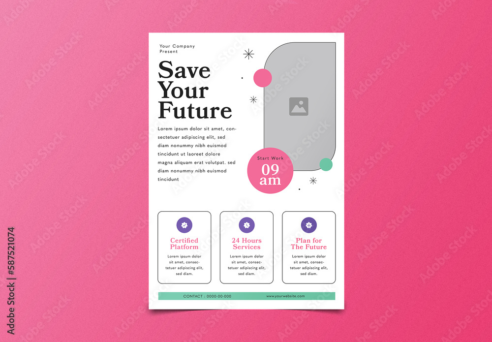 Business Insurance Flyer Layout Stock Template | Adobe Stock